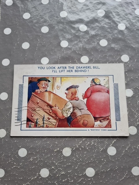 VINTAGE SAUCY SEASIDE Comic Postcard BAMFORTH Brown Triangle No 355 By ...