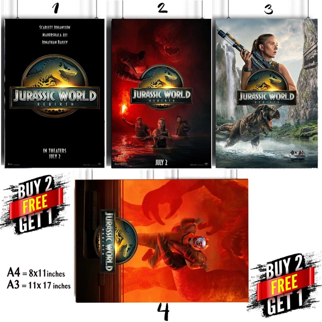 JURASSIC WORLD REBIRTH Original Posters Movie 2025 Finals Version £18. ...