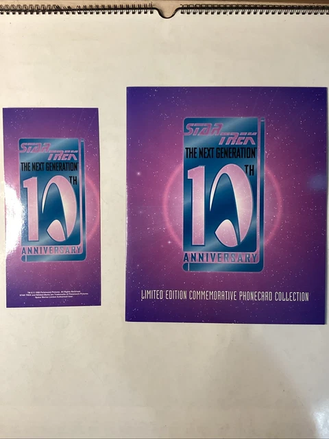 STAR TREK TNG 10th Anniversary Limited Edition Commemorative Phone Card Set of 8 £52.71 ...