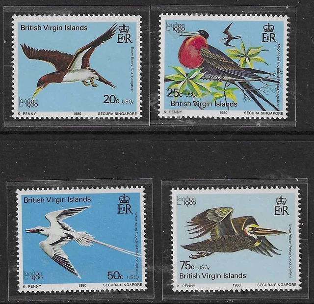 BRITISH VIRGIN ISLANDS 1980 Birds set of 4 MINT NH £1.40 - PicClick UK