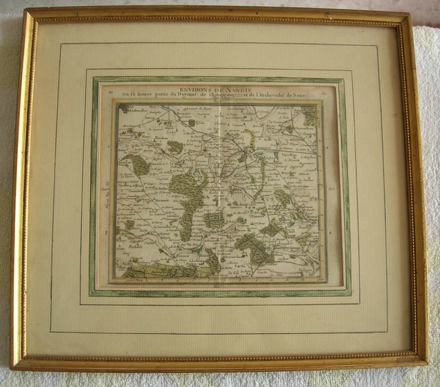 GRAVURE/REPRODUCTION CARTE DE Nangis et ses environs/tirée d'un livre ...