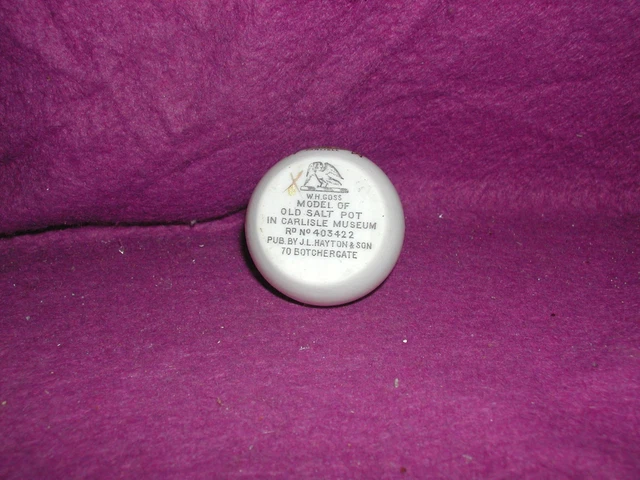 GOSS CRESTED CHINA CARLISLE OLD SALT POT. Matching Crest CARLISLE. £5. ...