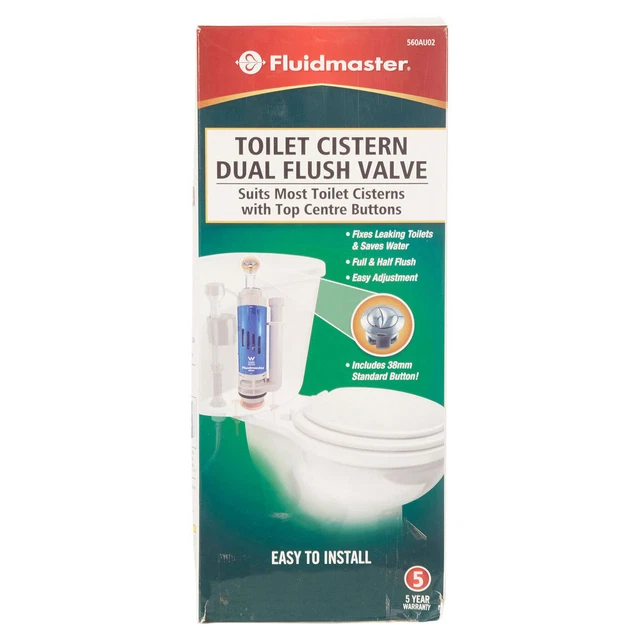 FLUIDMASTER TOILET CISTERN Dual Flush Valve With 38mm Standard Top ...