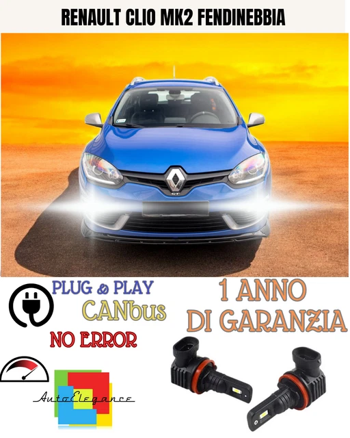 KIT LED H11 Renault Clio Mk2 Restylage 6000K Blanc Fendinebbia EUR 81 ...