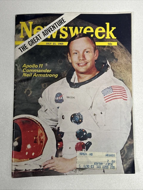 NEWSWEEK MAGAZINE JULY 21 1969 Apollo 11 Commander Neil Armstrong Cut ...