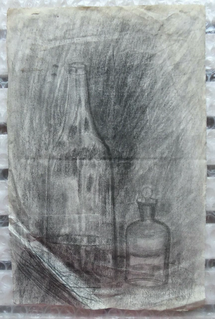 DESSIN ANCIENNE INTERNE Avec Objets Studio Croquis Début 900 Crayon ...
