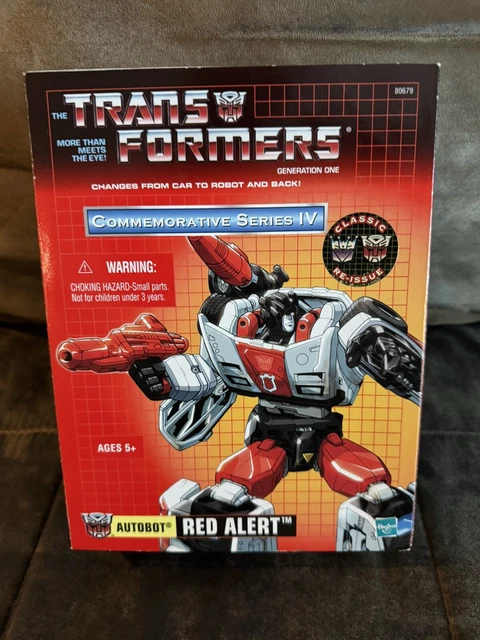 HASBRO TRANSFORMERS RED ALERT G1 Commemorative Series IV Action Figure ...