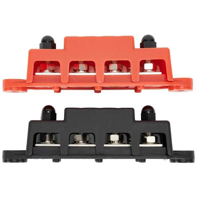 12V POWER DISTRIBUTION Block 250A Covered Busbar Terminal Block Binding ...