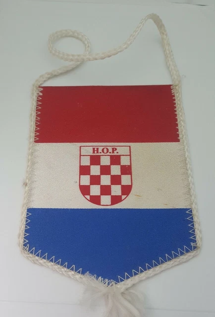 CROATIA ARMY HOP 1990s. USTASHA NDH WAR period pennant vintage flag ! £ ...