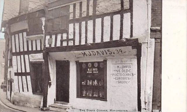 THE POETS CORNER M. J. Davis Manchester England UK 1900-1910s OLD PHOTO ...