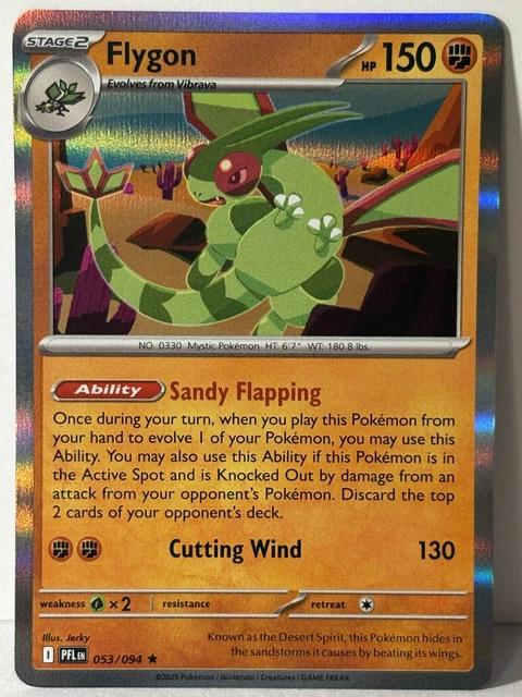 FLYGON - HOLO 053/094 ME02: Phantasmal Flames NM Pokemon Fast Ship $3. ...