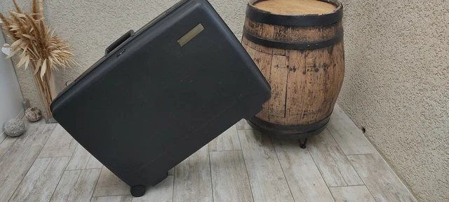 DELSEY ANCIENNE VALISE Rigide Noire Hard Case Vintage Rare Sans Clé EUR ...