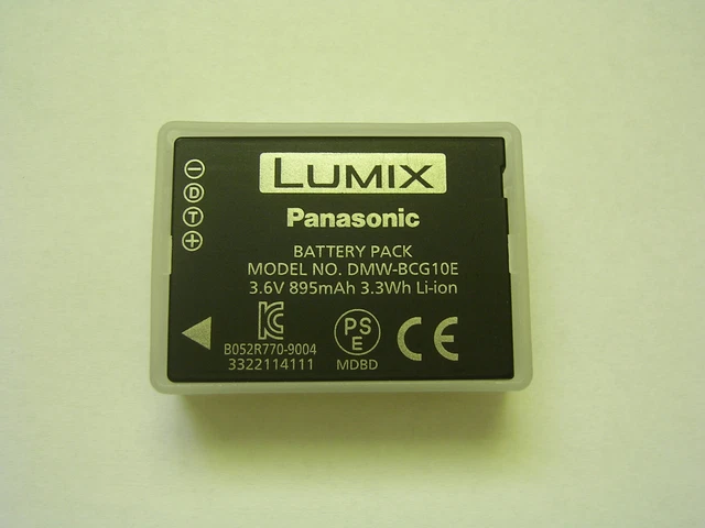 PANASONIC LUMIX BATTERY Pack NO. DMW-BCG10E Original Akku 3.6V - Top ...