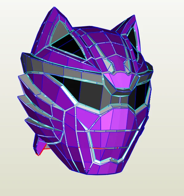 DIY PEPAKURA Geki rangers Gekiwolf Ranger helmet cosplay free postage £ ...