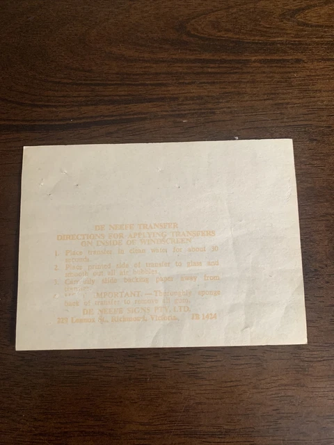 1960’S AMPOL CARICATURE Transfer VFL Carlton The Blues - De Neefe Signs ...