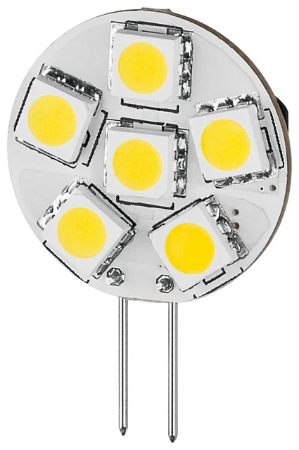 LED-CHIP FÜR G4 Lampensockel mit 6 SMD LEDs; LED G4S weiß 6 SMD5050 LED ...