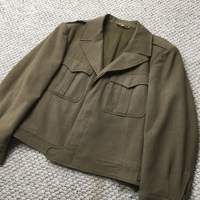 1940S WW2 US Military OD Wool Field Jacket 42 R Ike Eisenhower Army Vtg ...