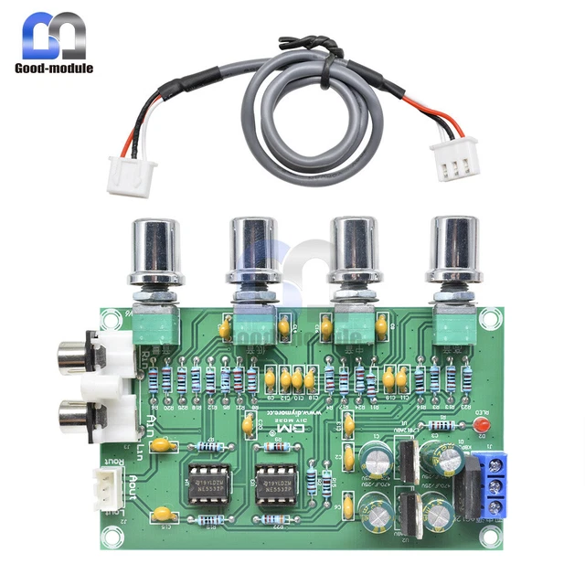 12V 2.0 PREAMP Stereo HIFI NE5532 Tone Board Preamplifier Dual op amp ...