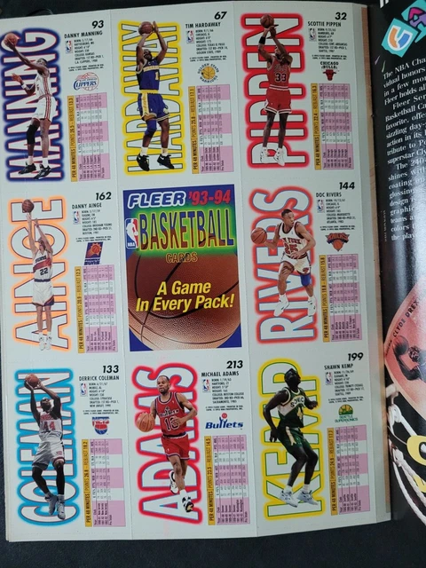 NBA INSIDE STUFF MAGAZINE Vol 1 No. 4 1992 +FLEER UTRA NBA CARDS ...