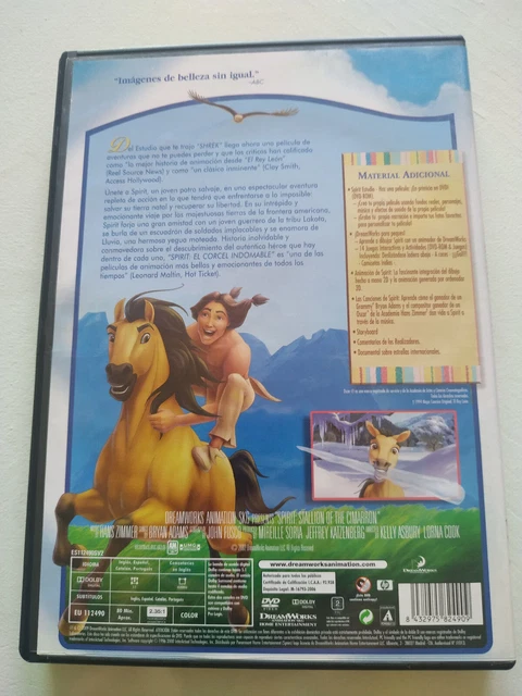 SPIRIT EL CORCEL Indomable DreamWorks - DVD + English Spanish Extras ...