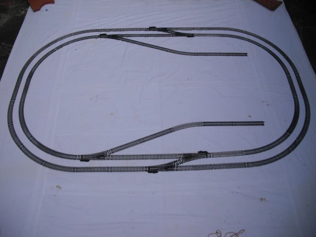 HORNBY OO GAUGE Model Railway 2 Loop Steel Track Layout With 6 Points ...