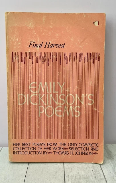 FINAL HARVEST EMILY Dickinson's Poems '61 littérature poésie Johnson PB ...