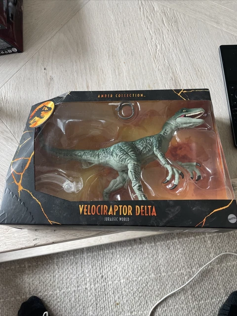 FIGURINE JURASSIC WORLD Amber Collection Velociraptor Delta Raptor ...