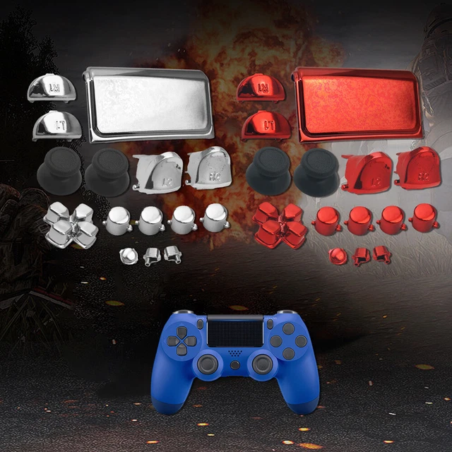 FULL SET BUTTONS ABXY Buttons Replace Kit for PS4 Slim Game Controller ...