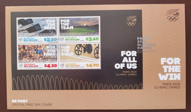 NEW ZEALAND 2024 / Summer Olympic Games - Paris, France / FDC with ms £ ...