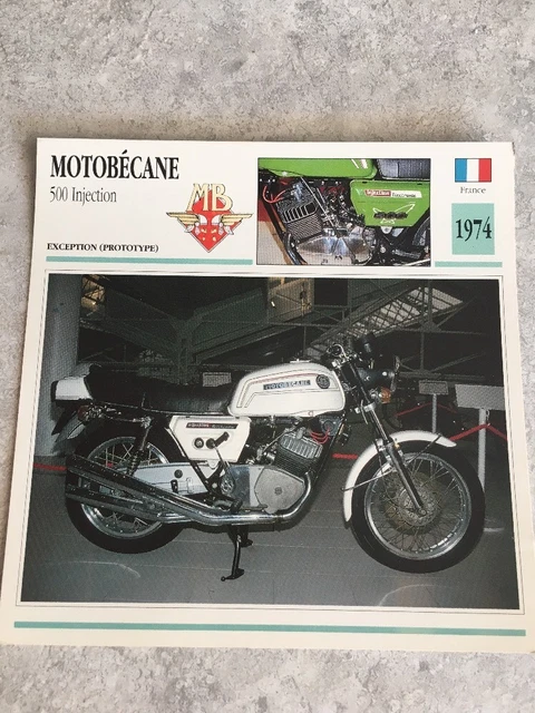 MOTOBECANE 500 EINSPRITZUNG Prototype 1974 Karte Motorrad Sammlung ...
