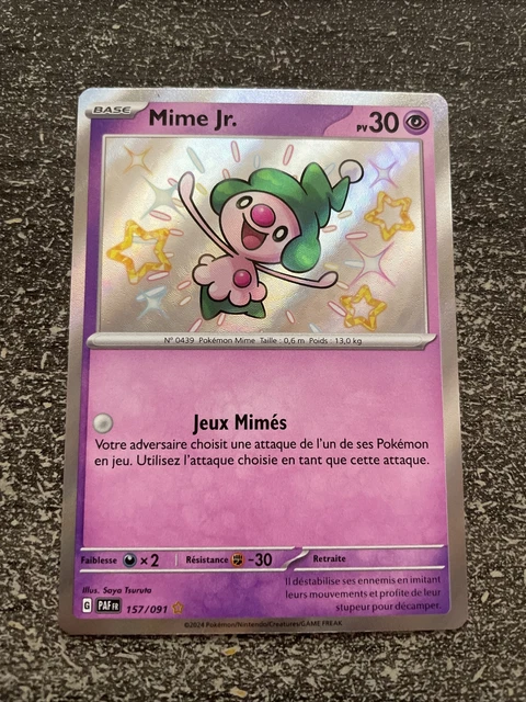 MIME JR. SHINY - Pokémon 157/091 Ev4.5 Paf Destinées De Paldea Neuf Fr ...