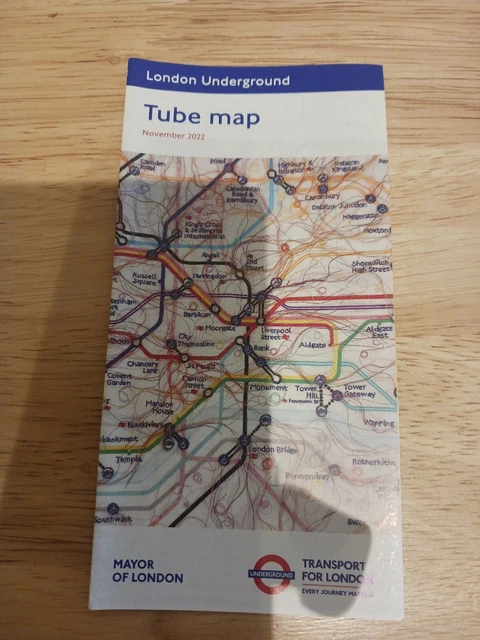 NEW LATEST London Underground Tube Map - Current - Nov 2022 TFL £0.99 ...