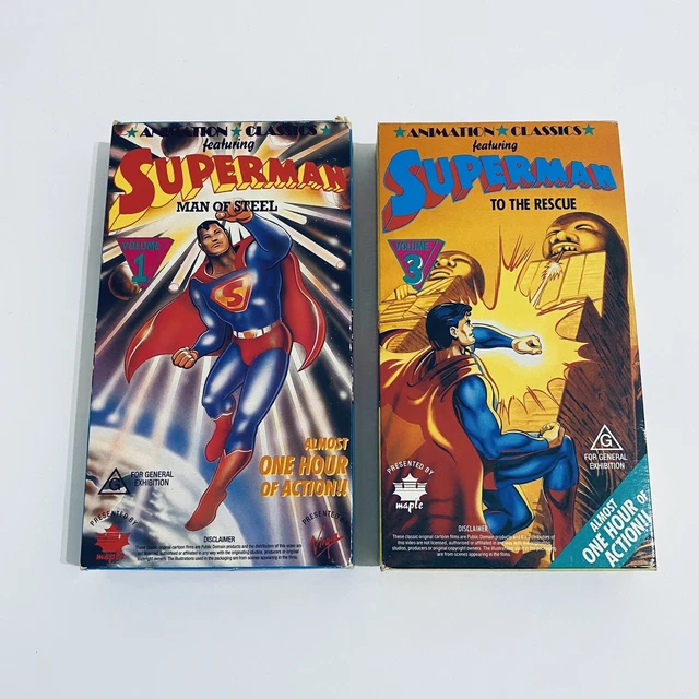 SUPERMAN VHS VIDEO Lot Animation Classics Collector Series Superhero ...