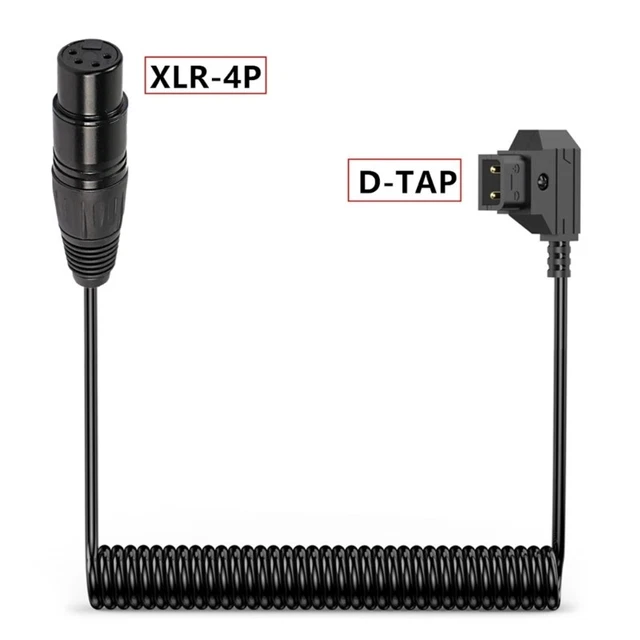 FLEXIBLE D TAP to XLR4Pin Power Supply Cord for Camera Monitors ...