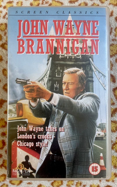 JOHN WAYNE BRANNIGAN Vintage VHS VIDEO MGM Screen Classics VGC FREE P&P ...