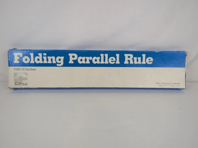 C-THRU RULER COMPANY Folding Parallel Rule 1500-12 Inches With Original ...