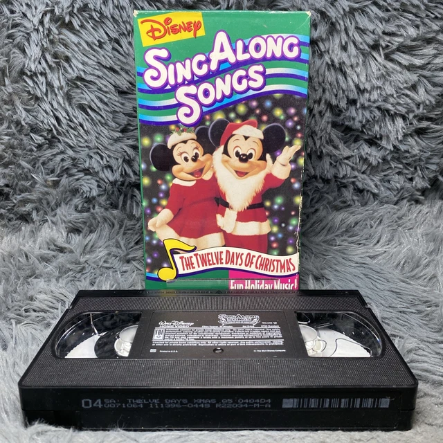 DISNEY'S SING ALONG Songs The Twelve Days Of Christmas VHS 1994 Holiday ...