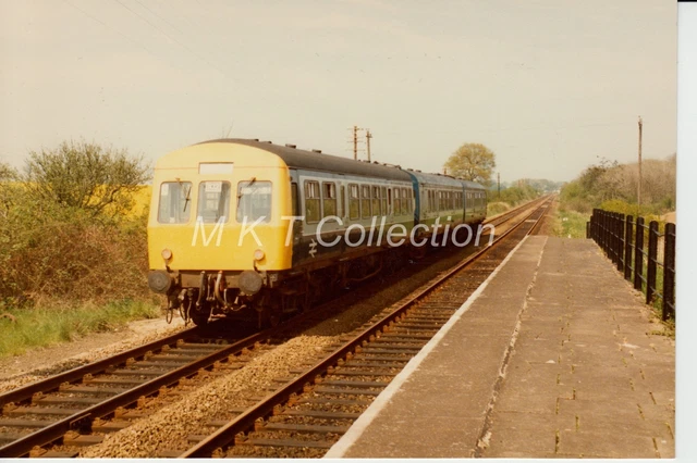 RAILWAY PHOTO DMU 51508 59055 53180 @ Darsham 18/5/85 12:50 Ipswich ...