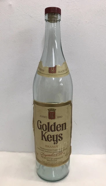 RARE GERMAN DUJARDIN Golden Keys Empty 3L Brandy Bottle - NAAFI Stores ...