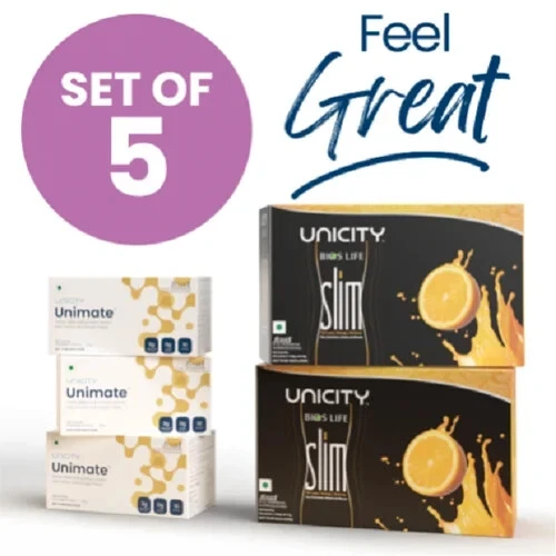 UNICITY FEEL GREAT SINGLE PACK (3 x UNIMATE Lemon Ginger & 2 x Bios ...