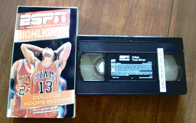 BALLON DE BASKET College Hoops Bloops (VHS, 1990) ESPN Highlights EUR 8,08 - PicClick FR