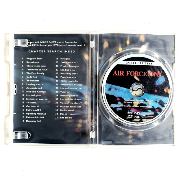 AIR FORCE ONE DVD 1997 Action Thriller Epic Harrison Ford Region 4 VGC ...