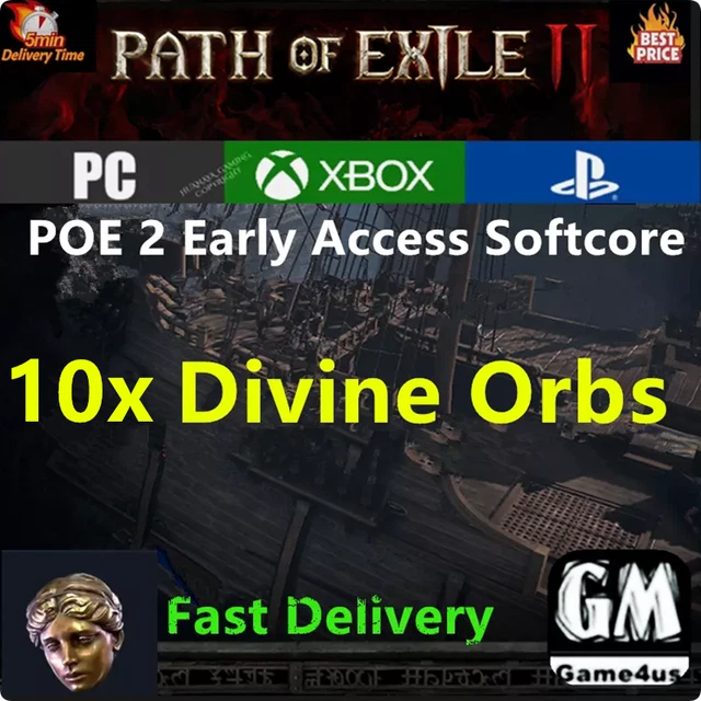 PATH OF EXILE 2🔥10x Divine Orb POE 2 Early Access CURRENCY SOFTCORE PC ...