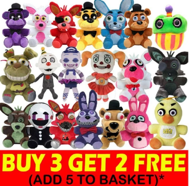 FNAF FIVE NIGHTS at Freddy's Plush Doll Plushies Toy Teddy Glamrock ...
