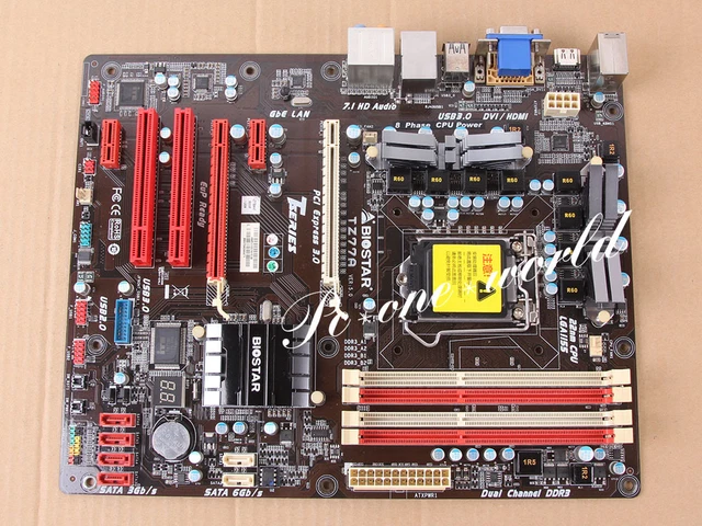 BIOSTAR TZ77A MOTHERBOARD Socket 1155 DDR3 Intel Z77 100% working £94.19 - PicClick UK