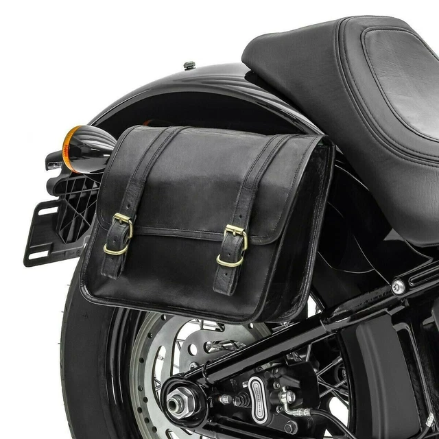 REAL LEATHER SADDLEBAG for Royal Enfield Bullet /Himalayan 2 side Bags ...