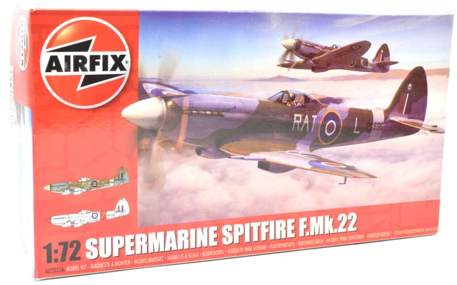 AIRFIX SUPERMARINE SPITFIRE F.Mk.22 1:72 Scale Plastic Model Kit ...