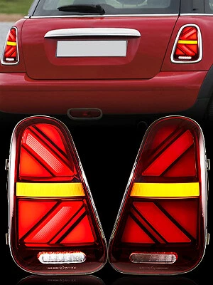 VLAND LED RED Taillights Fit 2001-2006 BMW Mini R50 R52 R53 w/Startup ...