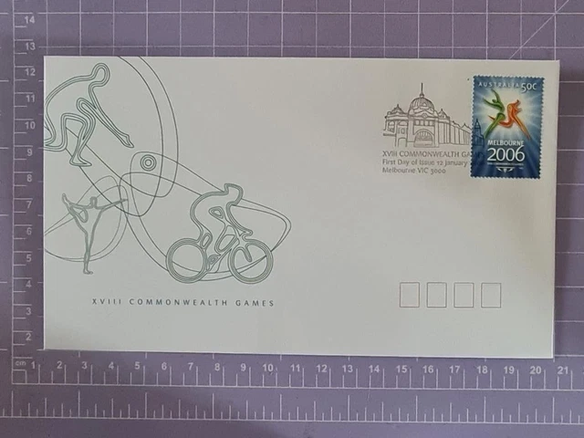 AUSTRALIAN STAMPS FIRST Day Cover 12 Jan 2006 XVIII Commonwealth Games ...