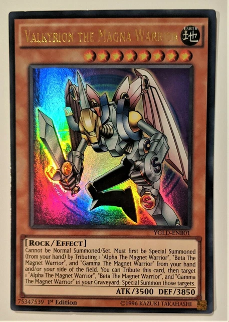 YUGIOH VALKYRION THE Magna Warrior Ultra Rare 1st Edition YGLD-ENB01 NM ...